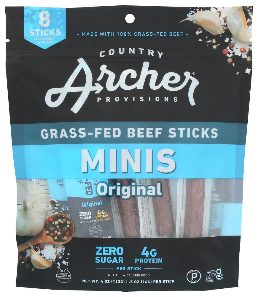 Country Archer Original Mini MZF22 Beef Sticks, 4 OZ - Walmart.com