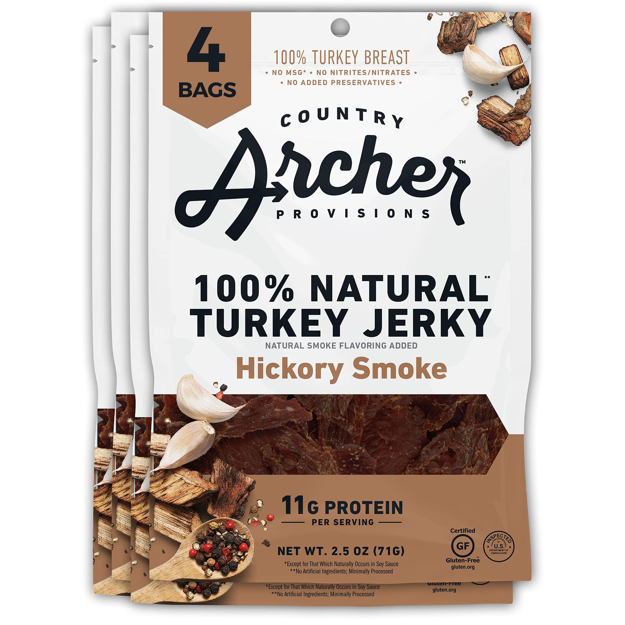 Country Archer Turkey Jerky CCF19 - Turkey Meat Protein Snacks, Turkey ...