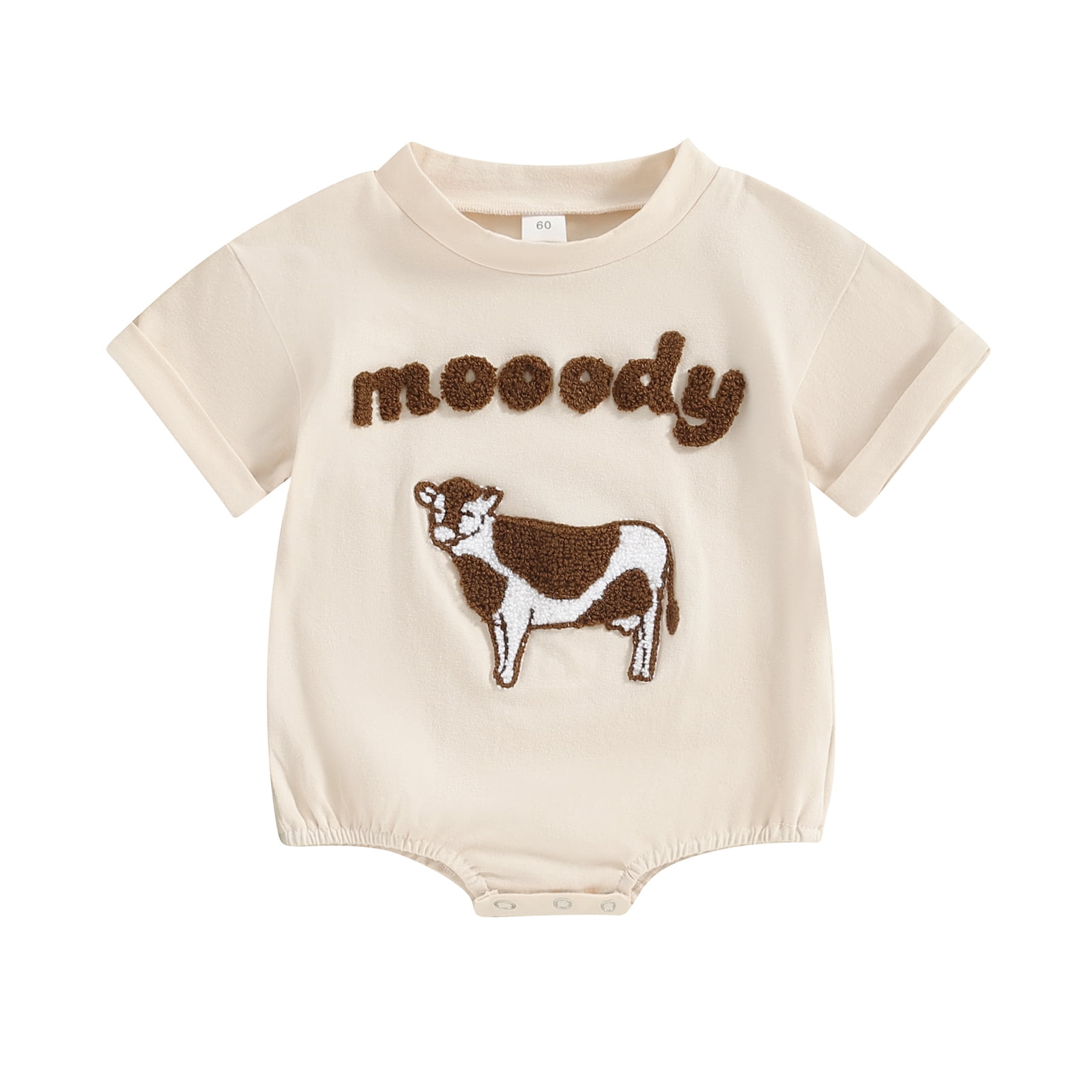 Country Baby Outfit Boy Girl Western Cow Embroidery Cowboy Romper ...