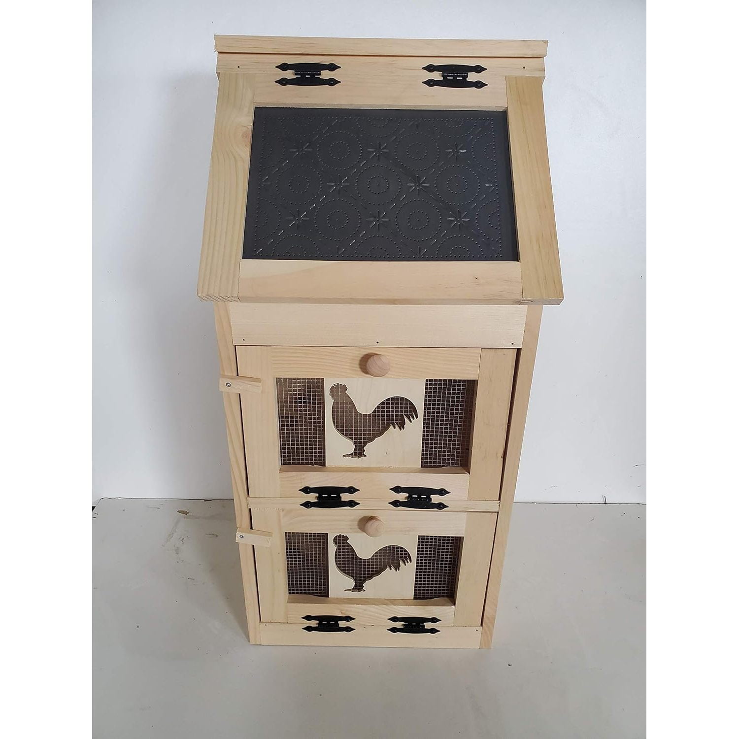 Country Barn Gifts Amish Made Unfinished Pine 2 Door Vegetable Box with ...