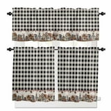 Country Barn Kitchen Curtains Valances and Tiers Set of 3, 24 Inch ...