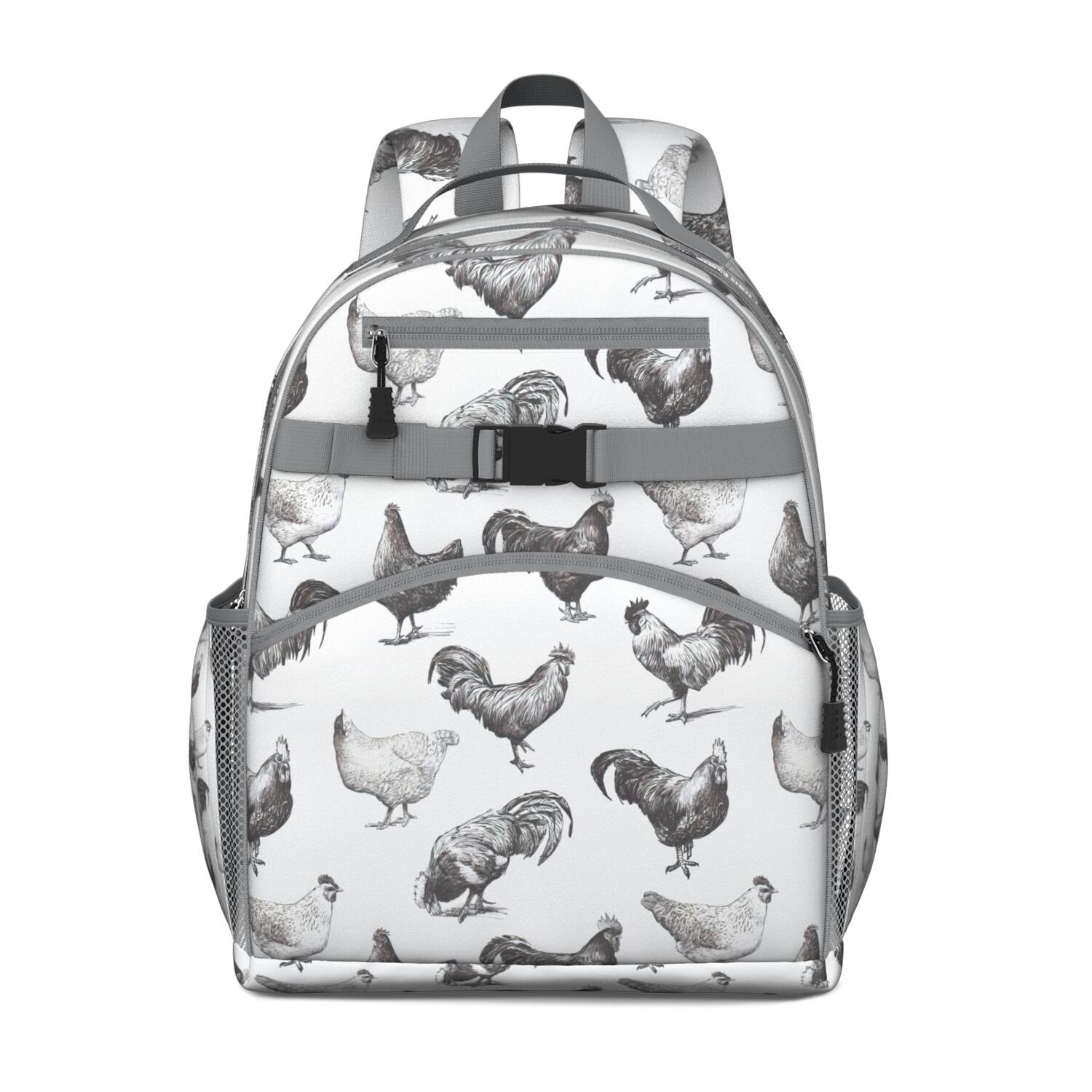 Country Barn Students Backpack Artistic Chicken Farm Design with Retro ...