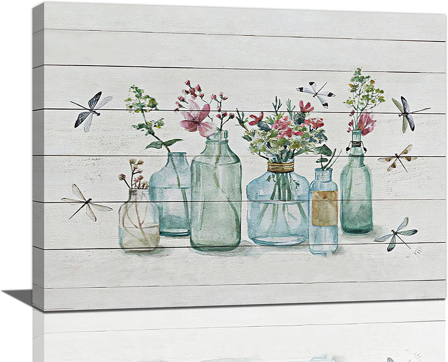 Country Bathroom Wall Art Farmhouse Flower Pictures for Wall Rustic ...