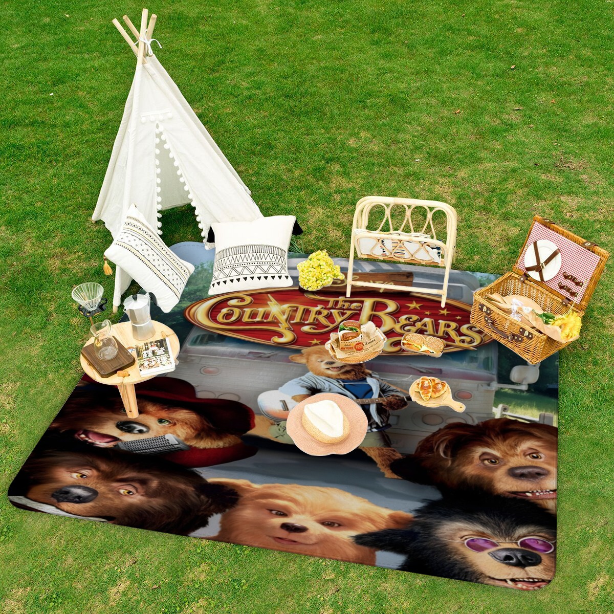 The Country Bears mat offers comfort, durability, and easy cleaning ...