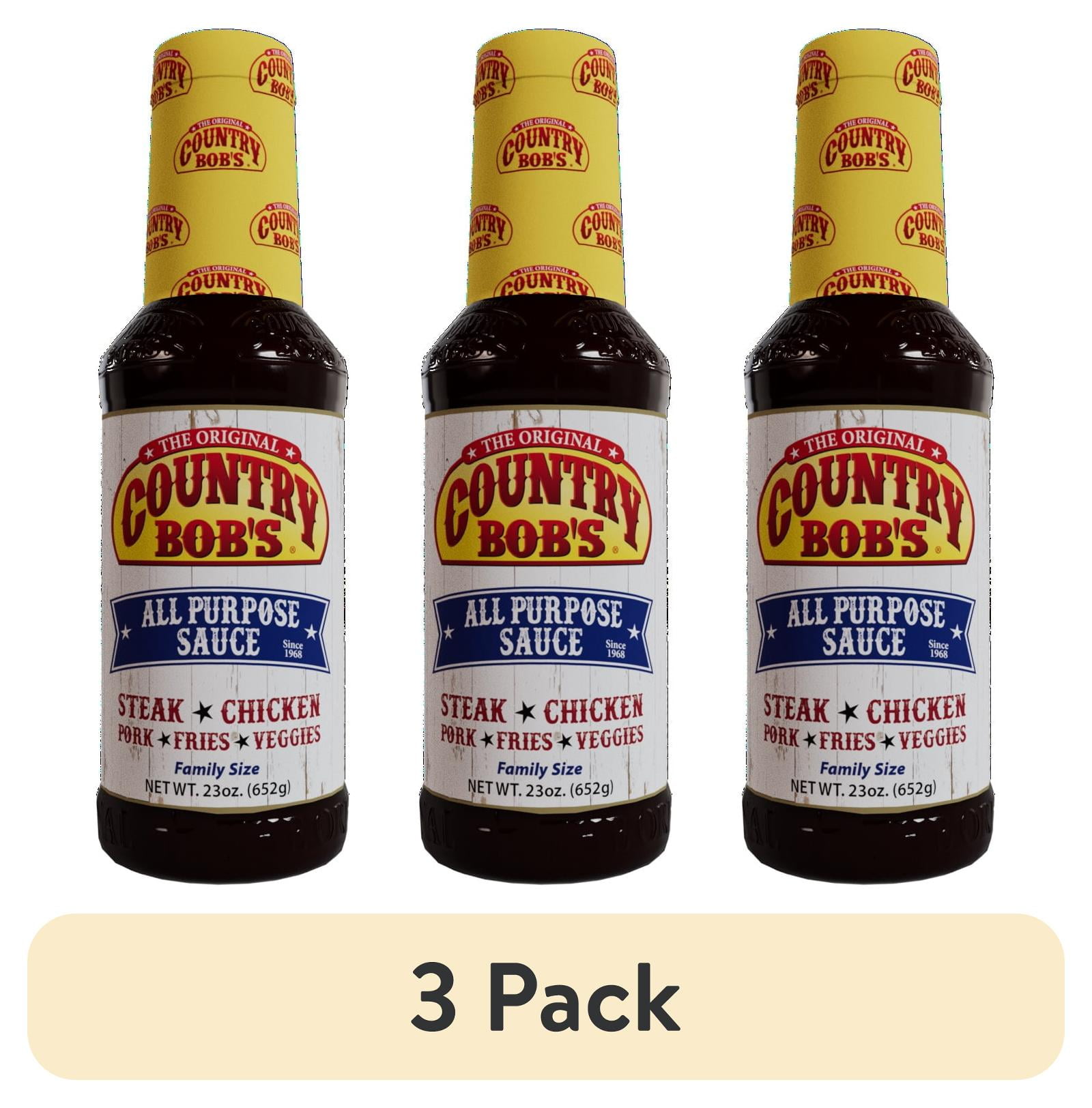 (3 pack) Country Bob’s All Purpose Sauce, The Original, Value Size, 23 ...