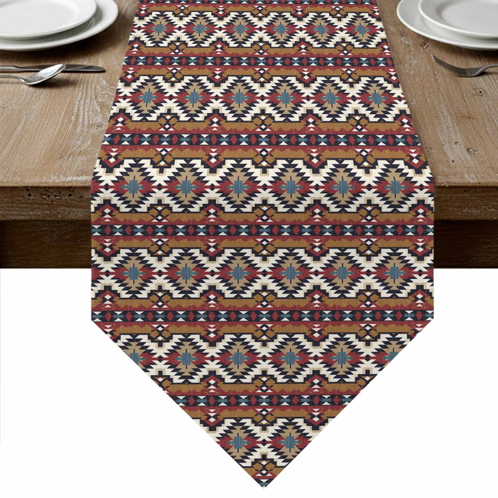 Country Boho Table Runner Linen Burlap Table Runner 120 Inches Long ...