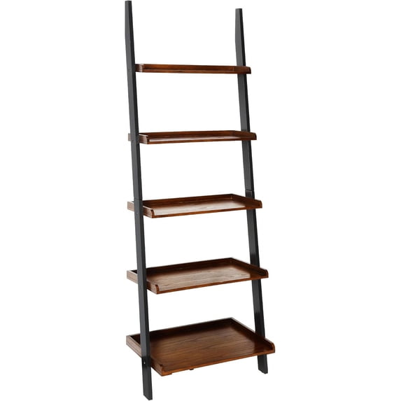 Country Bookshelf Ladder Dark Walnut - Walmart.com