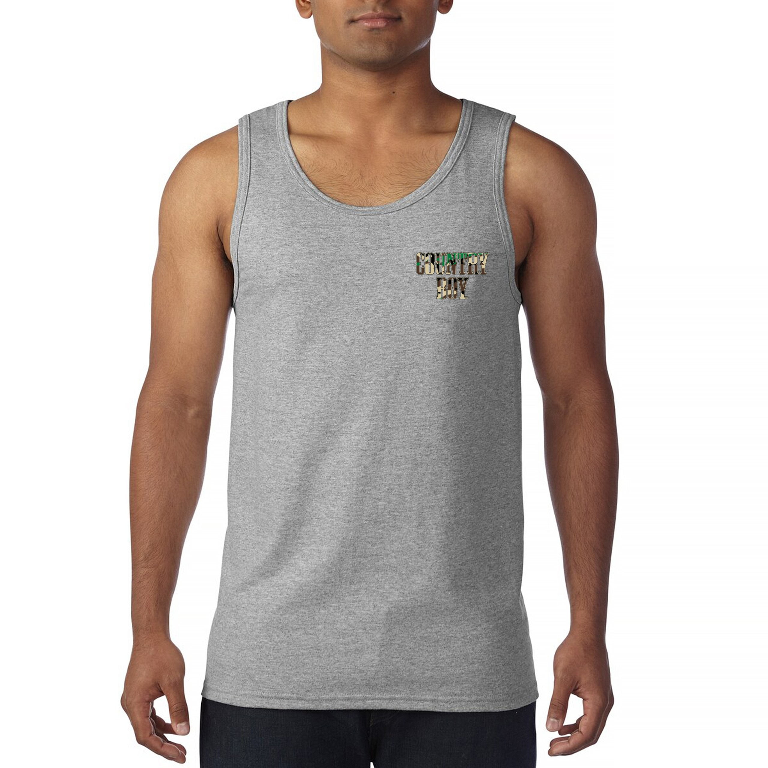 Country Boy Camo Crest Men's Tank Top Small Town Rodeo Cowboy USA ...