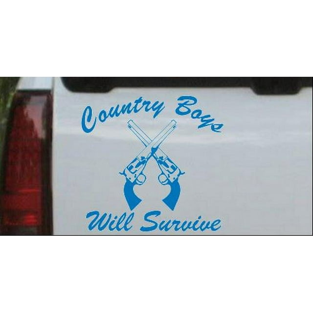 Country Boys Will Survive Car or Truck Window Decal Sticker - Walmart.com