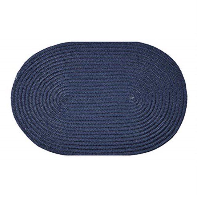 Free Shipping! Country Braided Rug 42X66 Dark Blue Solid - Walmart.com ...