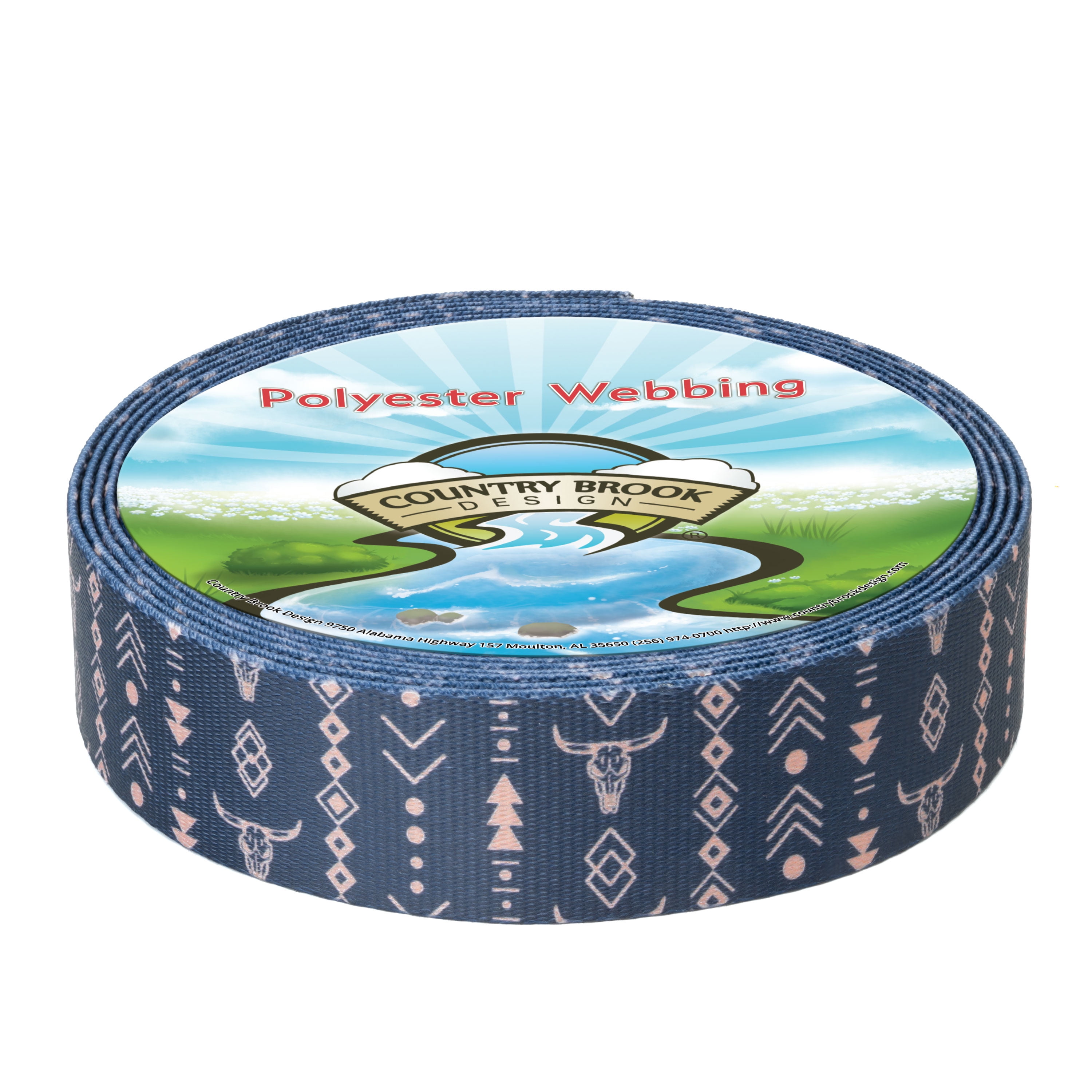Country Brook Design® 1 1/2 Inch Copper Mesa Polyester Webbing, 50 ...