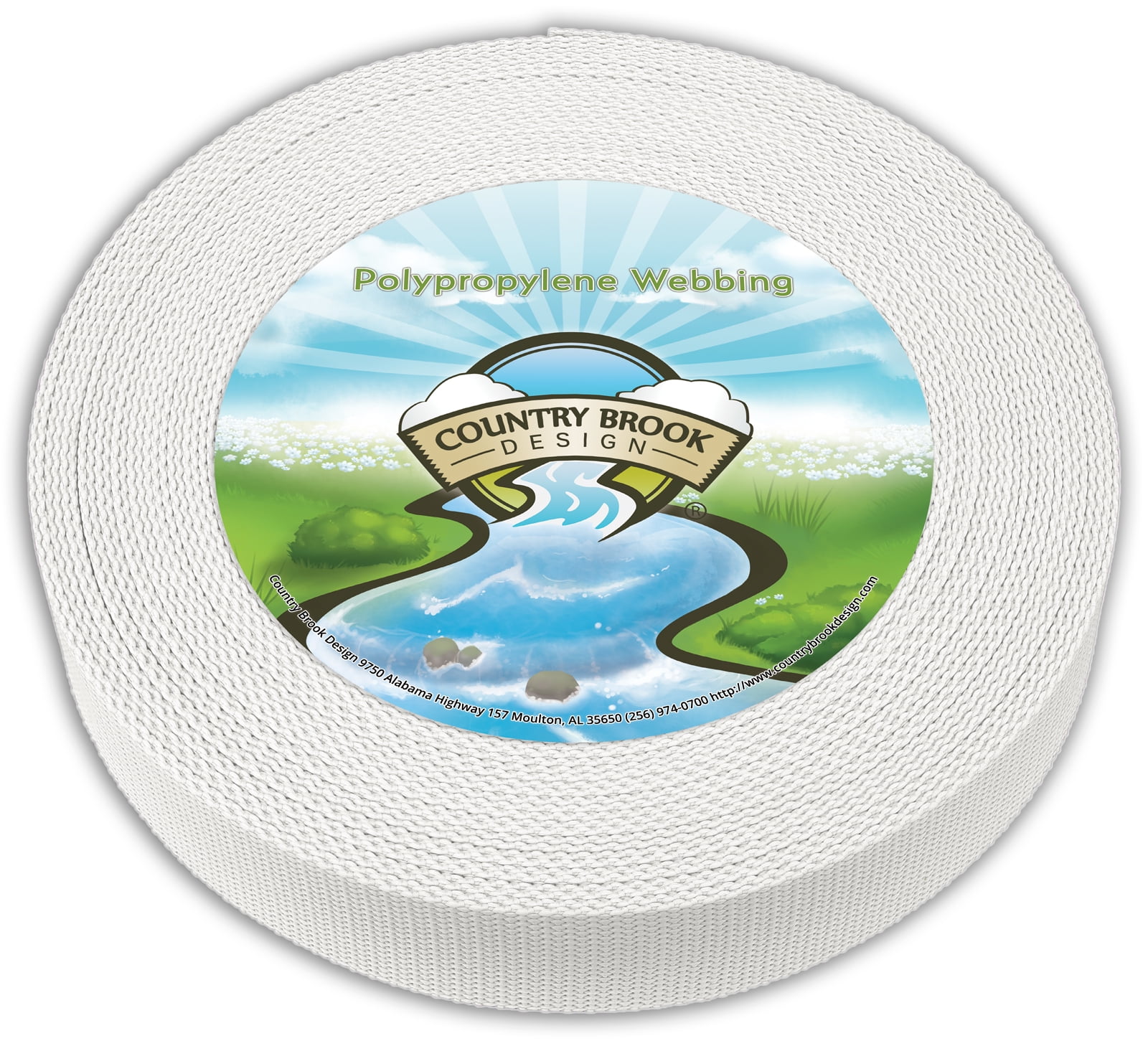 Country Brook Design - 1 1/2 Inch White Heavy Polypro Webbing - 7 ...
