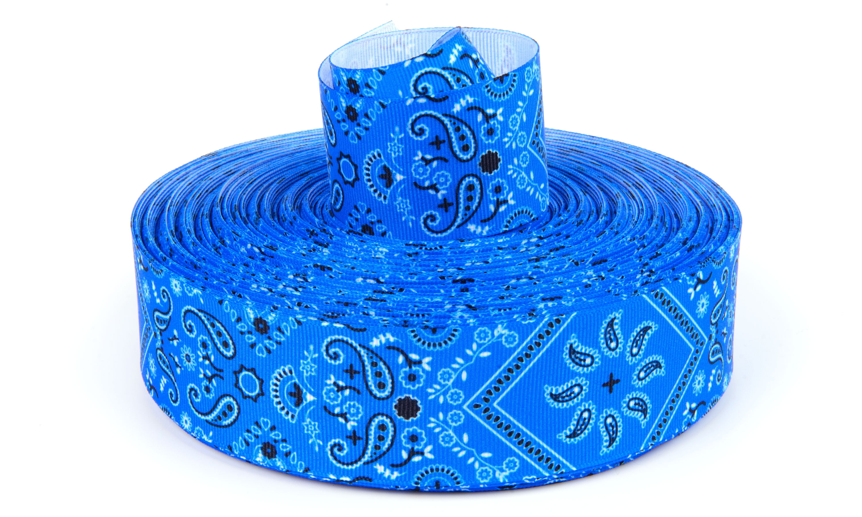 Country Brook Design® 1 1/2 inch Blue Bandana Grosgrain Ribbon, 10 ...
