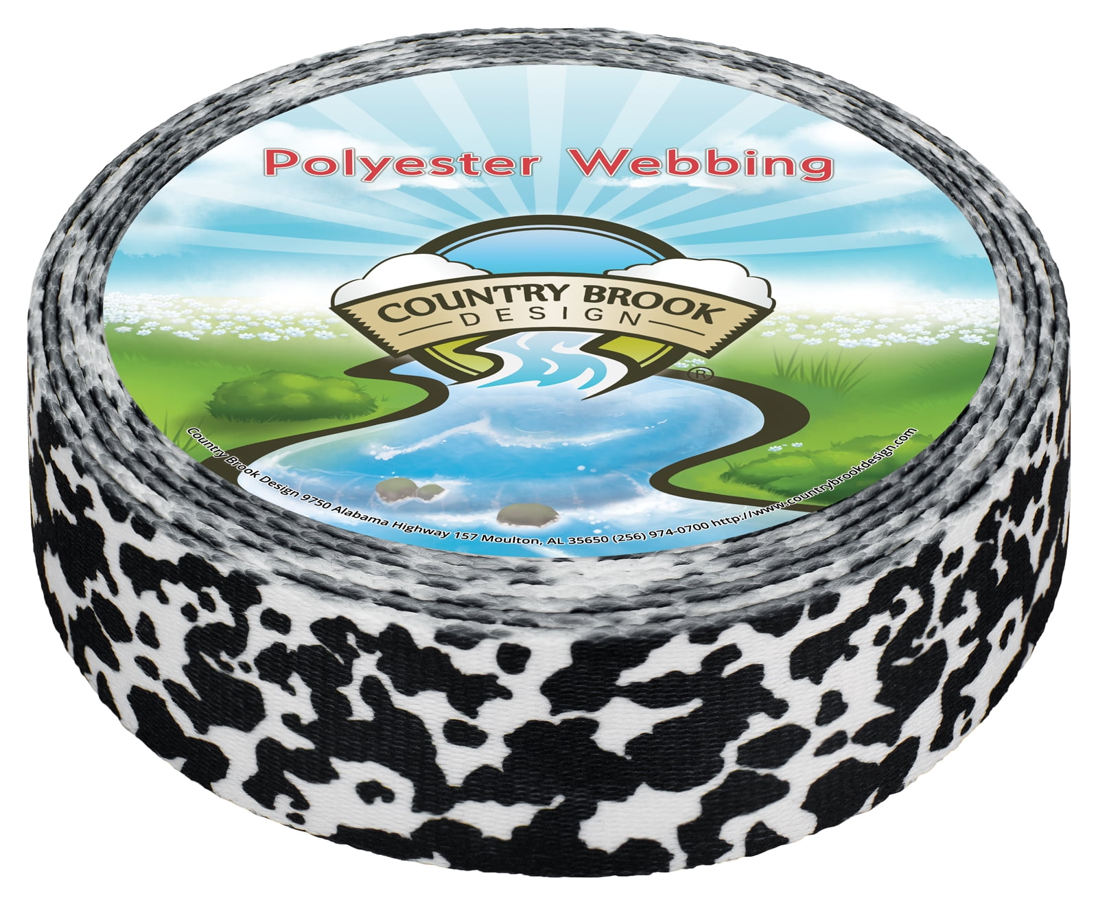 Country Brook Design® 1 1/2 inch Dairy Cow Polyester Webbing, 5 Yards ...