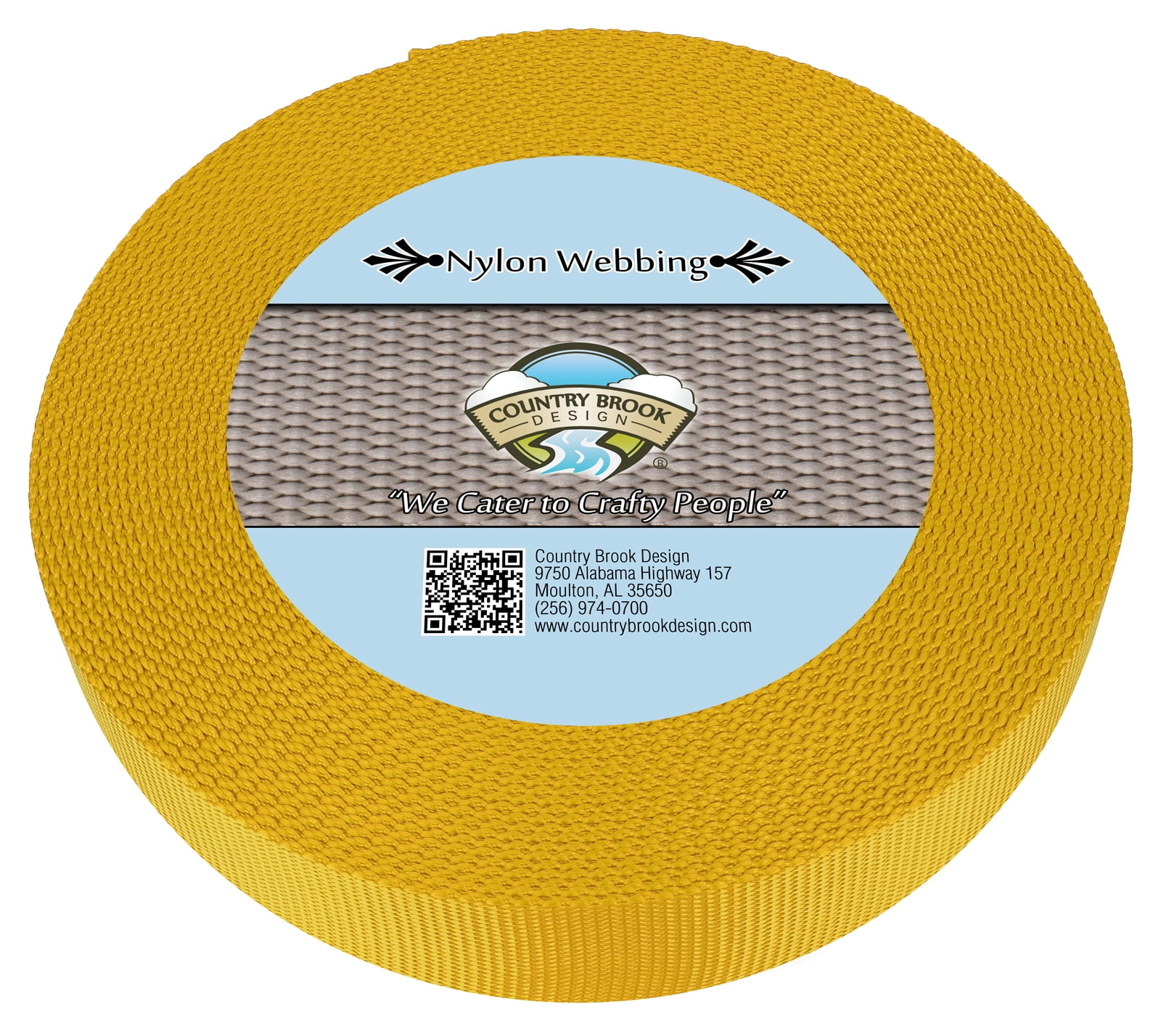 Country Brook Design® 1 1/2 inch Gold Heavy Duty Nylon Webbing, 5 Yards ...