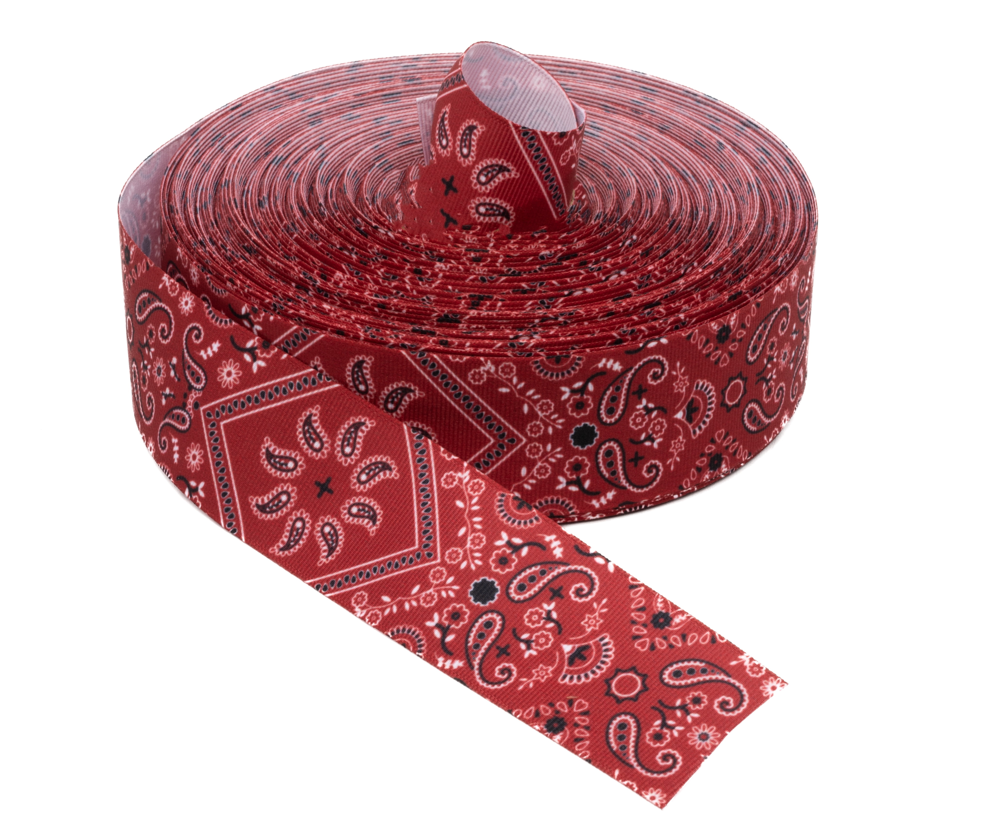 Country Brook Design® 1 1/2 inch Red Bandana Grosgrain Ribbon, 10 Yards ...