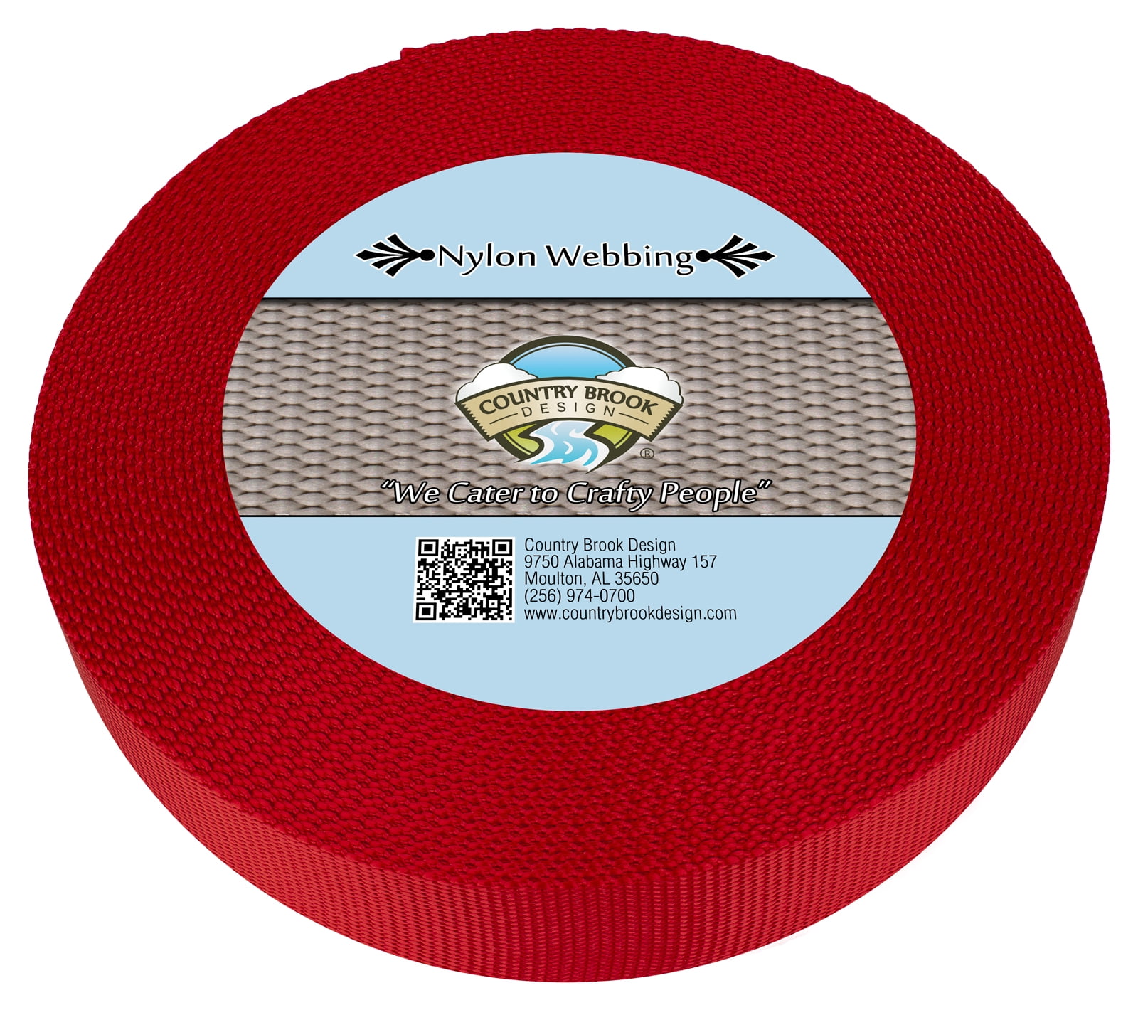 Country Brook Design® 1 1/2 inch Red Heavy Duty Nylon Webbing, 20 Yards ...