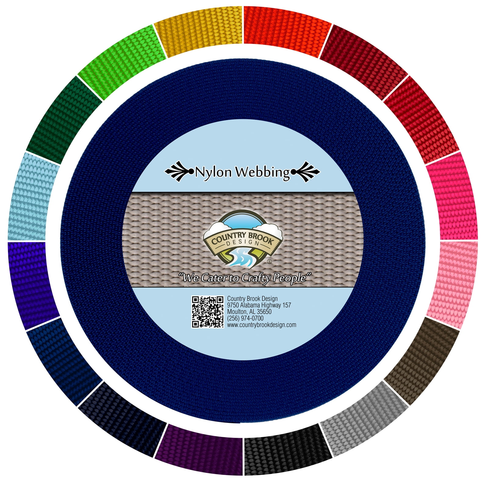 Country Brook Design® 1 1/2 inch Royal Blue Heavy Duty Nylon Webbing ...