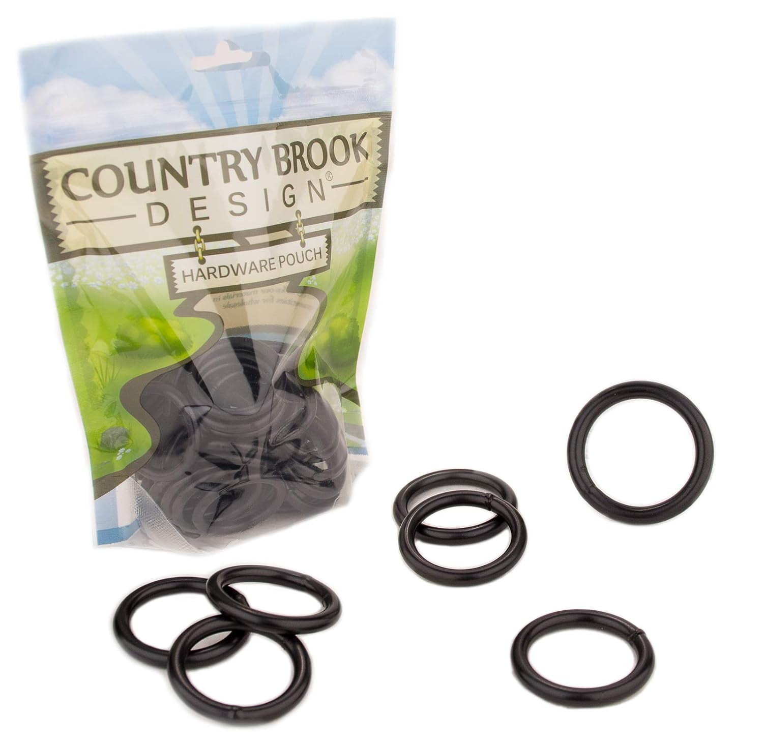 Country Brook Design - 1 1/4 Inch Black Powder Coated Welded Heavy O ...