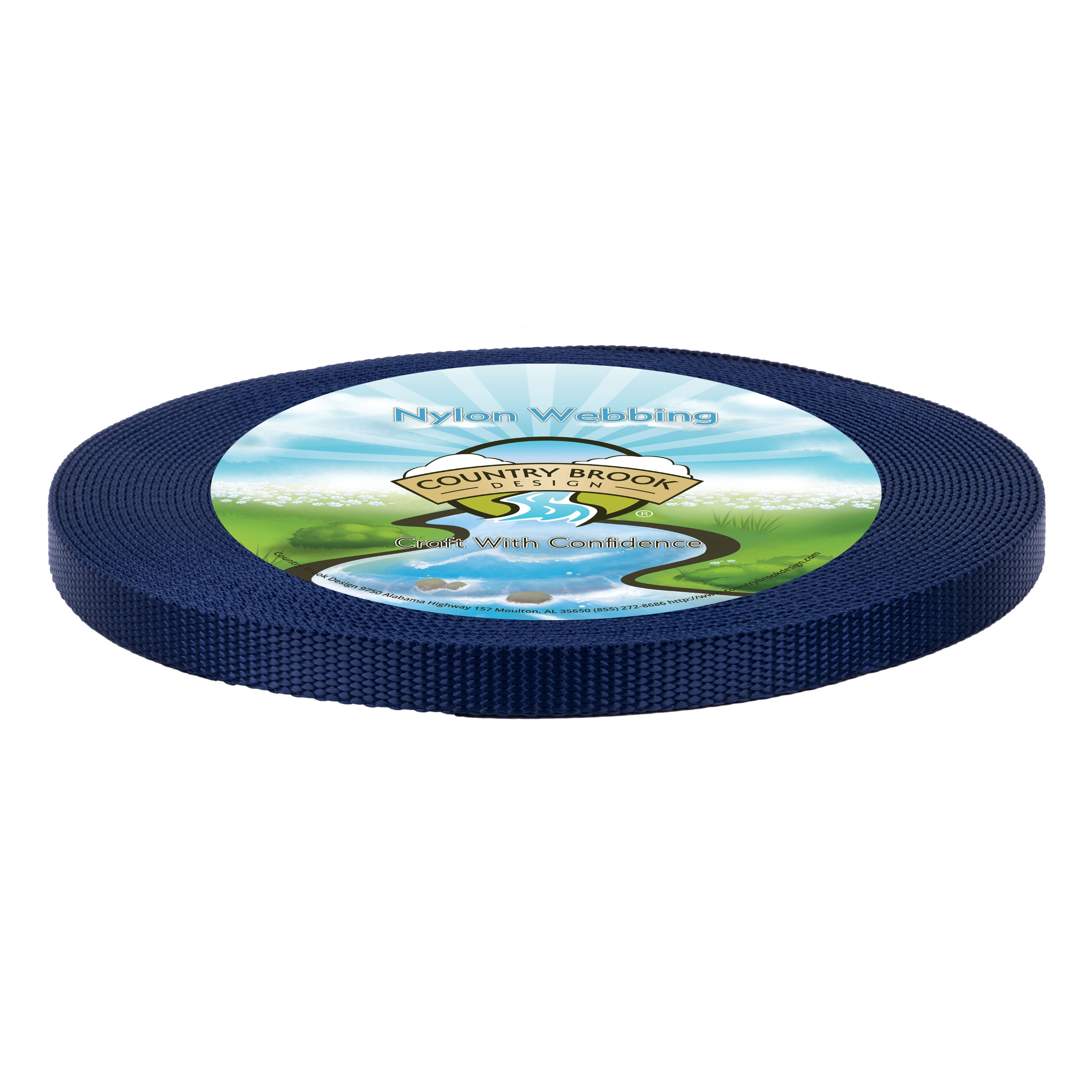 Country Brook Design® 1/2 Inch Navy Blue Heavy Duty Nylon Webbing, 10 ...