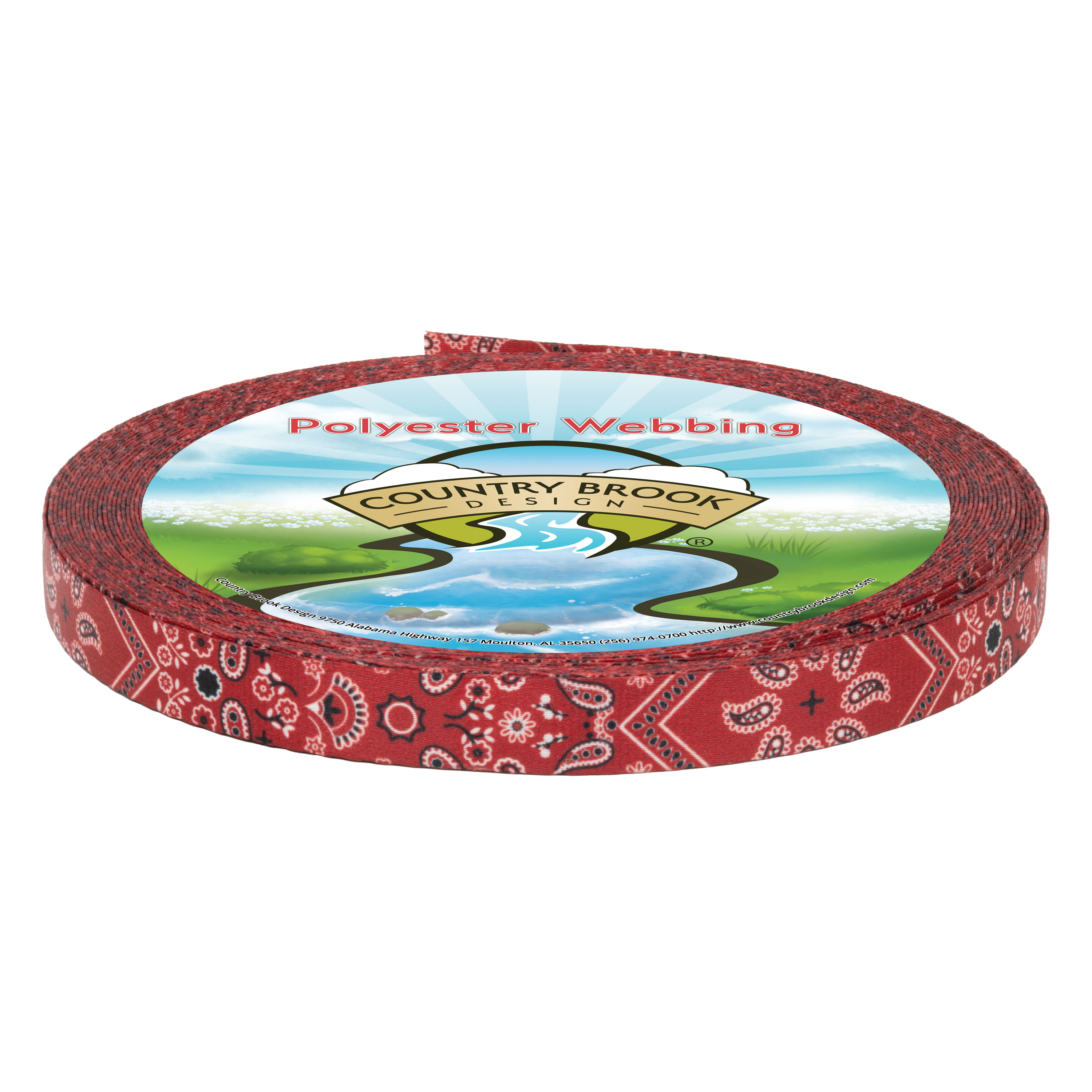 Country Brook Design® 1/2 inch Red Bandana Photo Quality Polyester, 10 ...