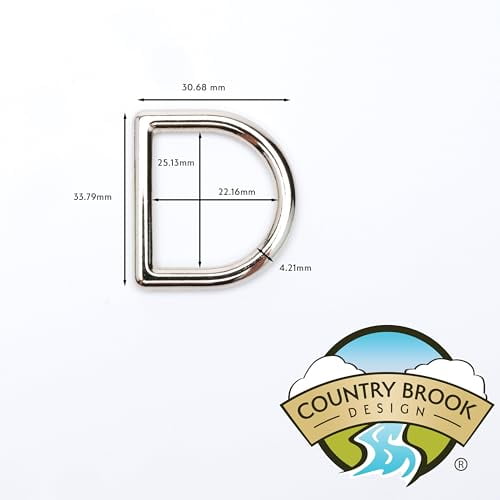 Country Brook Design - 1 Inch Die Cast Square Bottom D-Rings (Pack of ...