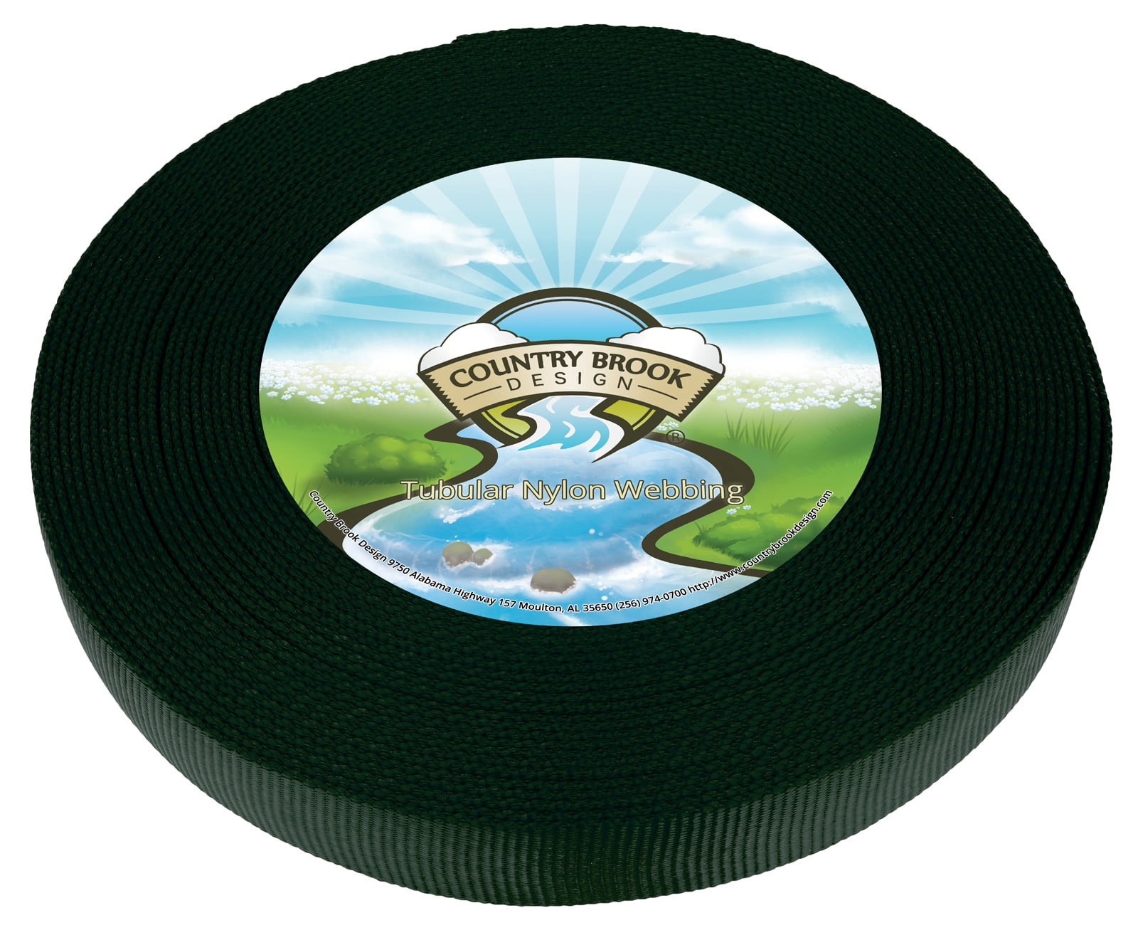 Country Brook Design - 1 Inch Green Tubular Nylon Webbing - Walmart ...