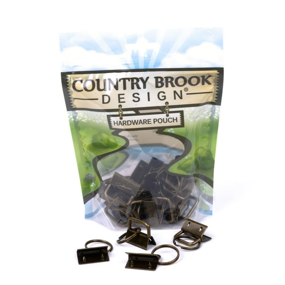 Country Brook Design® 1 Inch Key Fob Hardware with 3/4" Key Ring ...