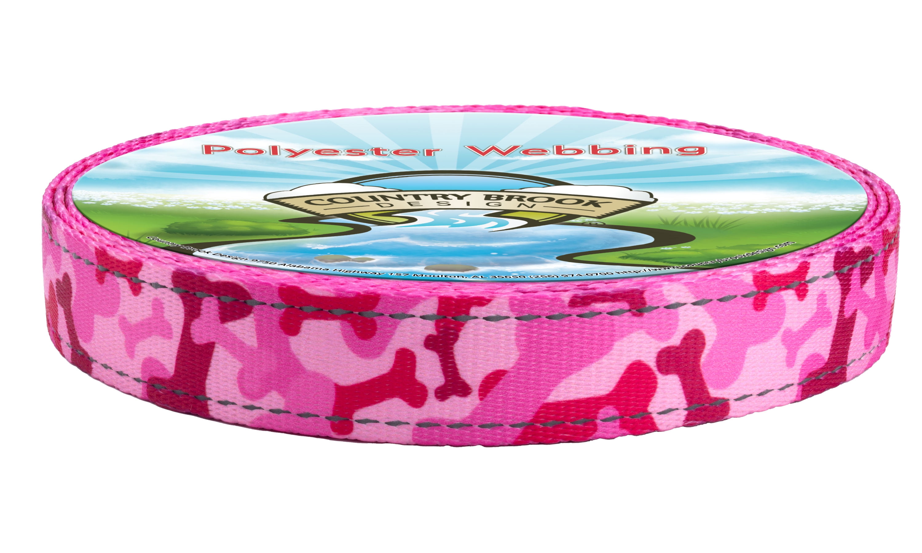 Country Brook Design - 1 Inch Pink Bone Camo Reflective Polyester ...