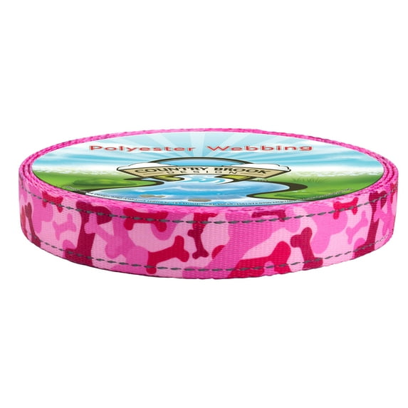 Country Brook Design - 1 Inch Pink Bone Camo Reflective Polyester ...