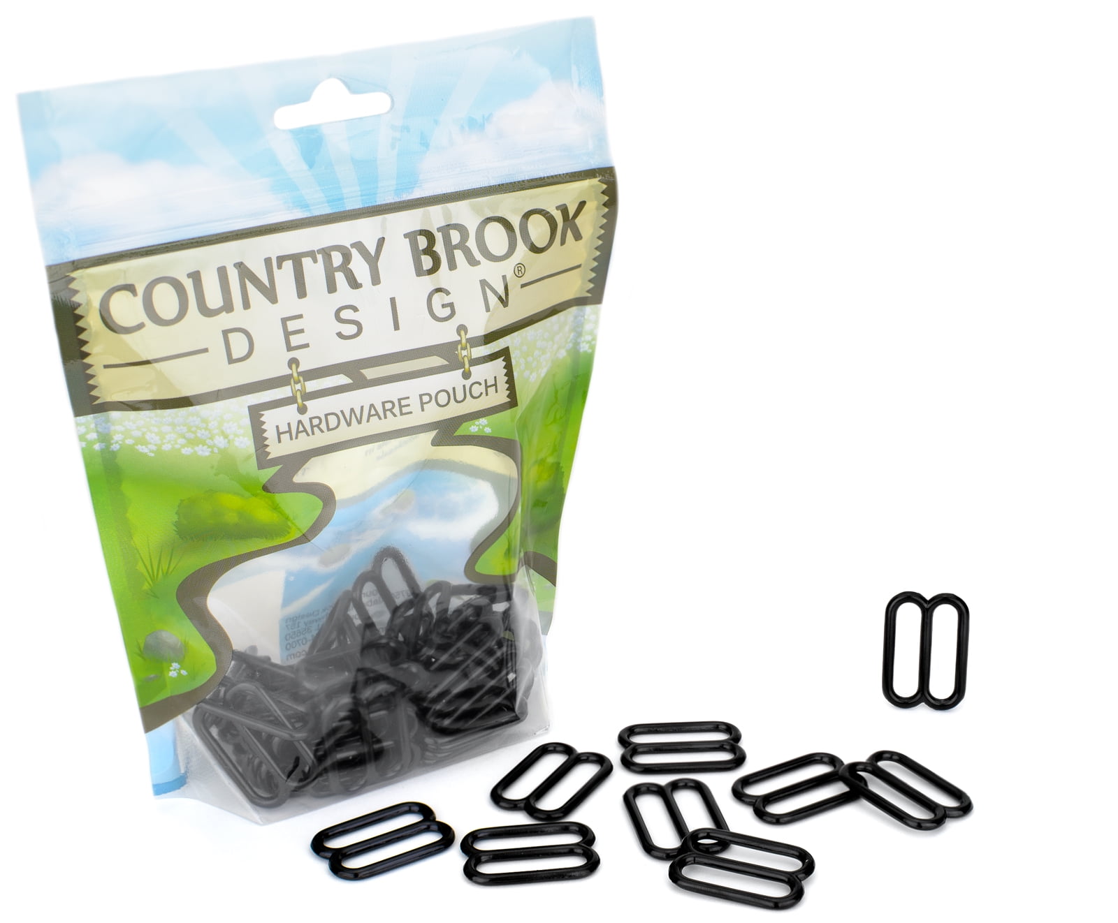 Country Brook Design® 1 inch Black Powder Coated Metal Round Wide-Mouth ...