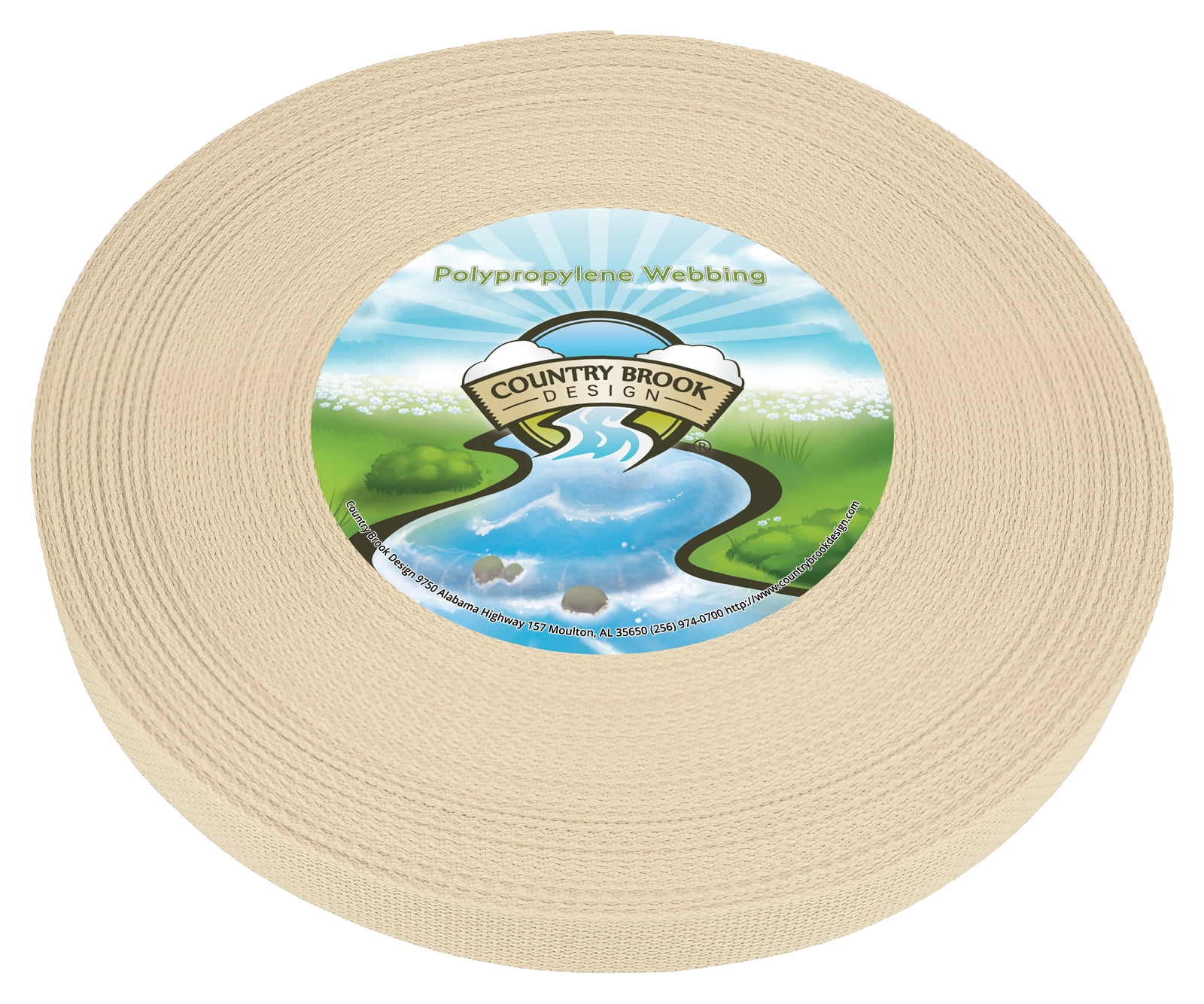 Country Brook Design® 1 inch Cream Polypro Lightweight Webbing, 10 ...