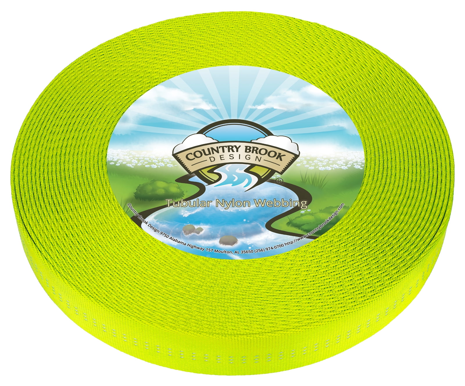 Country Brook Design® 1 inch Hot Yellow Climbing Spec Tubular Nylon ...