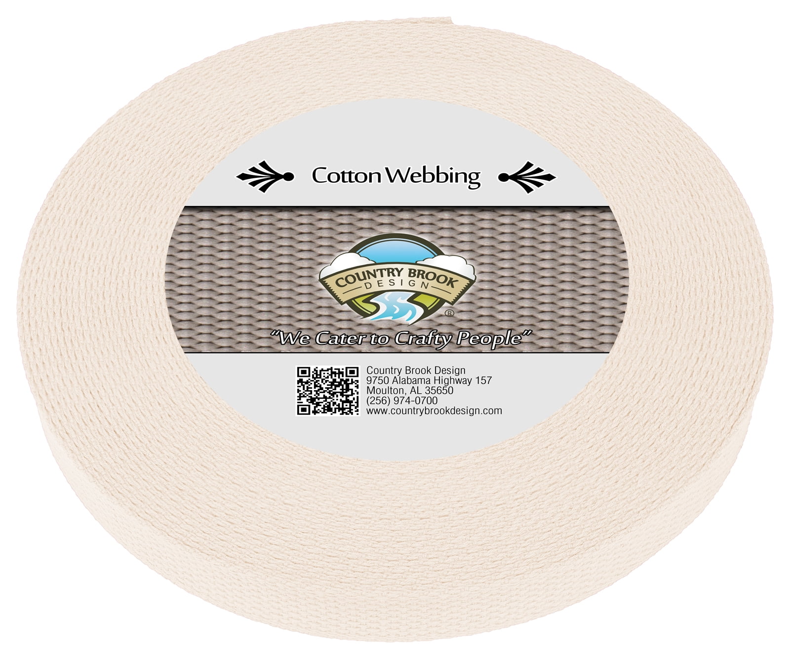 Country Brook Design® 1 inch Natural Heavy Cotton Webbing, 50 Yards ...
