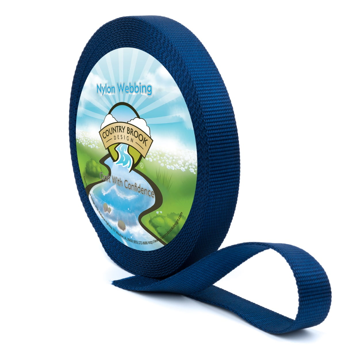Country Brook Design® 1 inch Navy Blue Heavy Duty Nylon Webbing, 50 ...