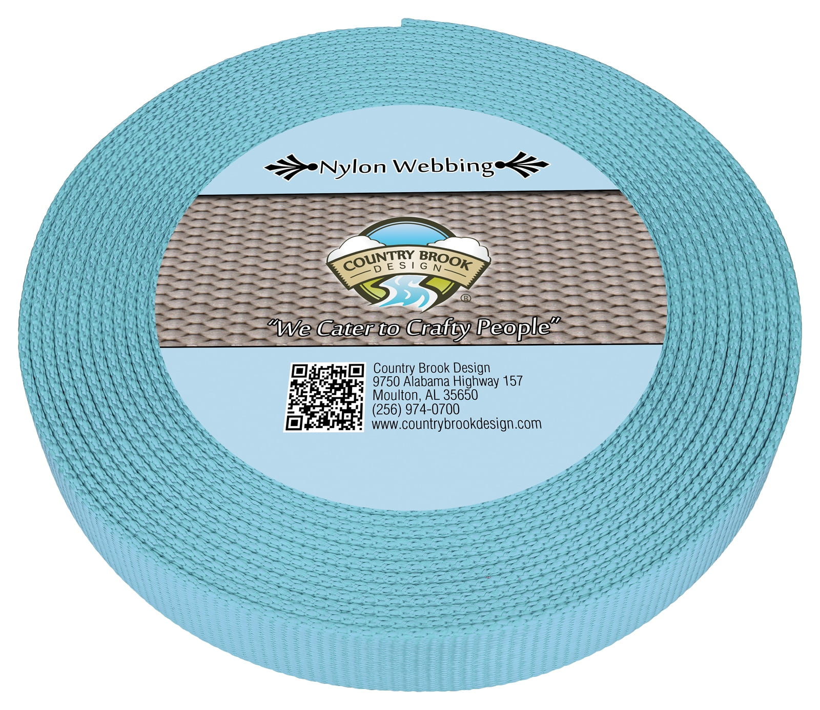 Country Brook Design® 1 inch Ocean Blue Super Heavy Nylon Webbing, 10 ...