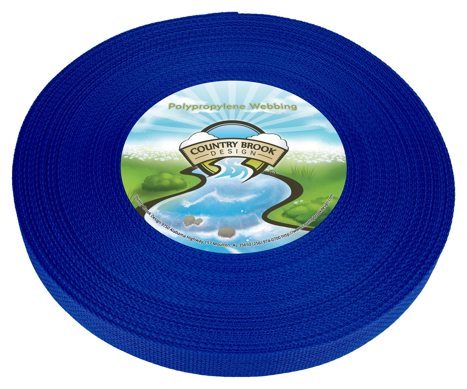 Country Brook Design® 1 inch Pacific Blue Polypro Lightweight Webbing ...