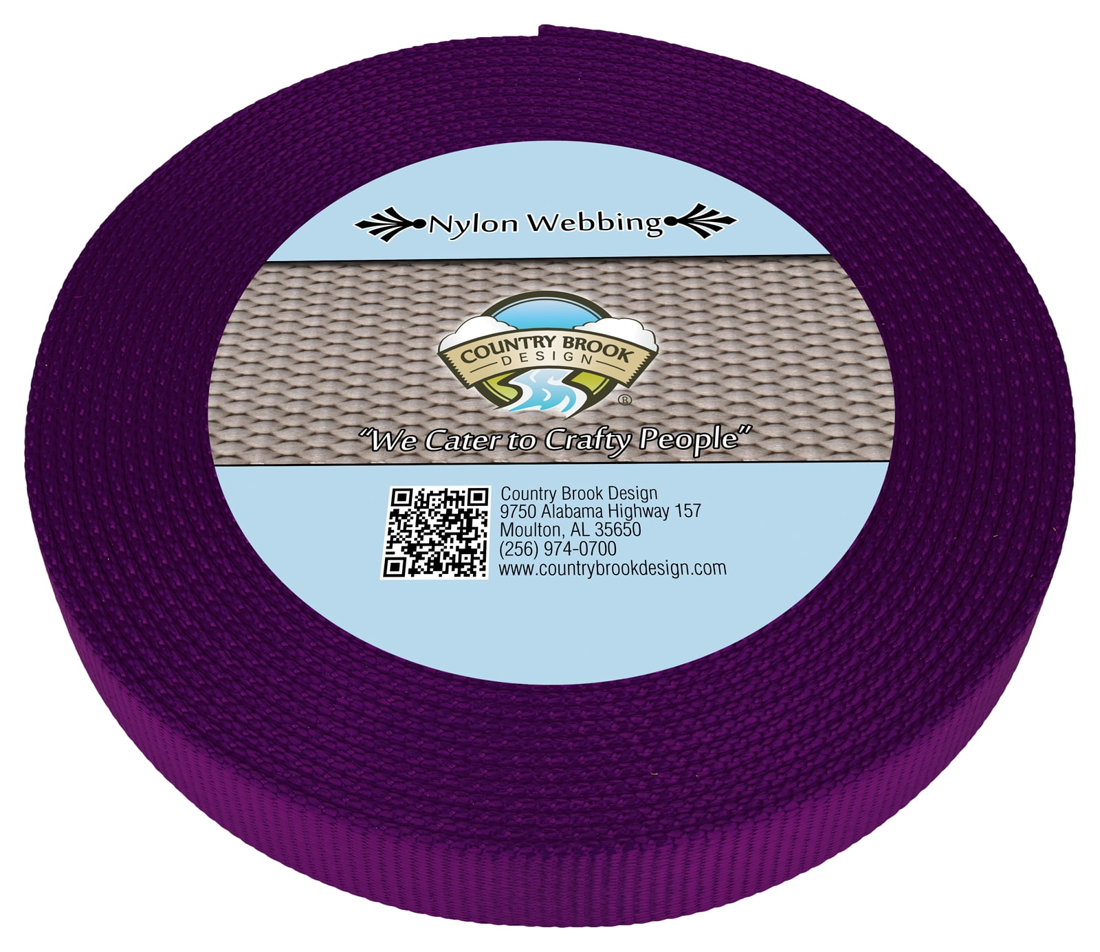 Country Brook Design® 1 inch Purple Super Heavy Nylon Webbing, 20 Yards ...