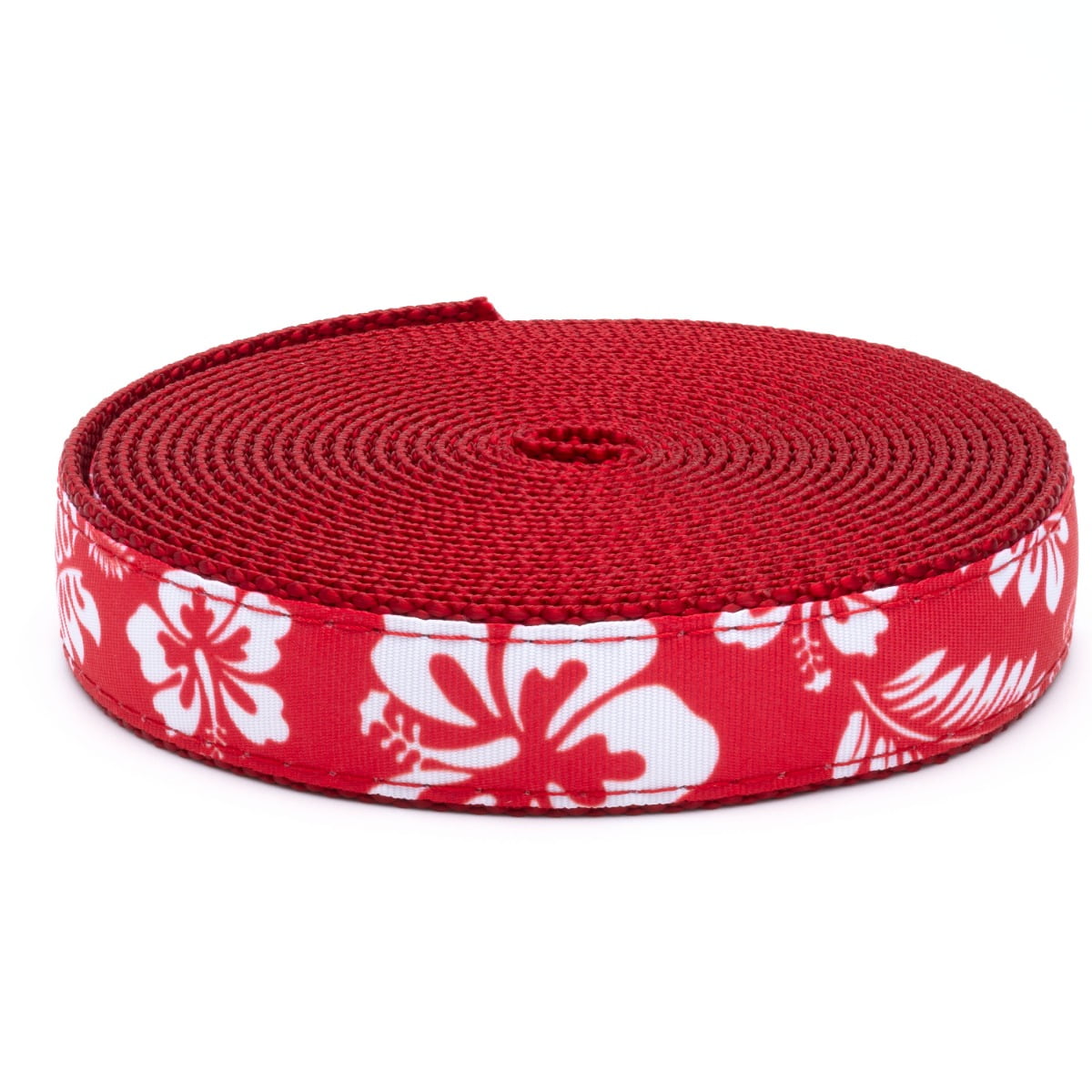 Country Brook Design® 1 inch Red Hawaiian on Red Nylon Webbing, 50 ...