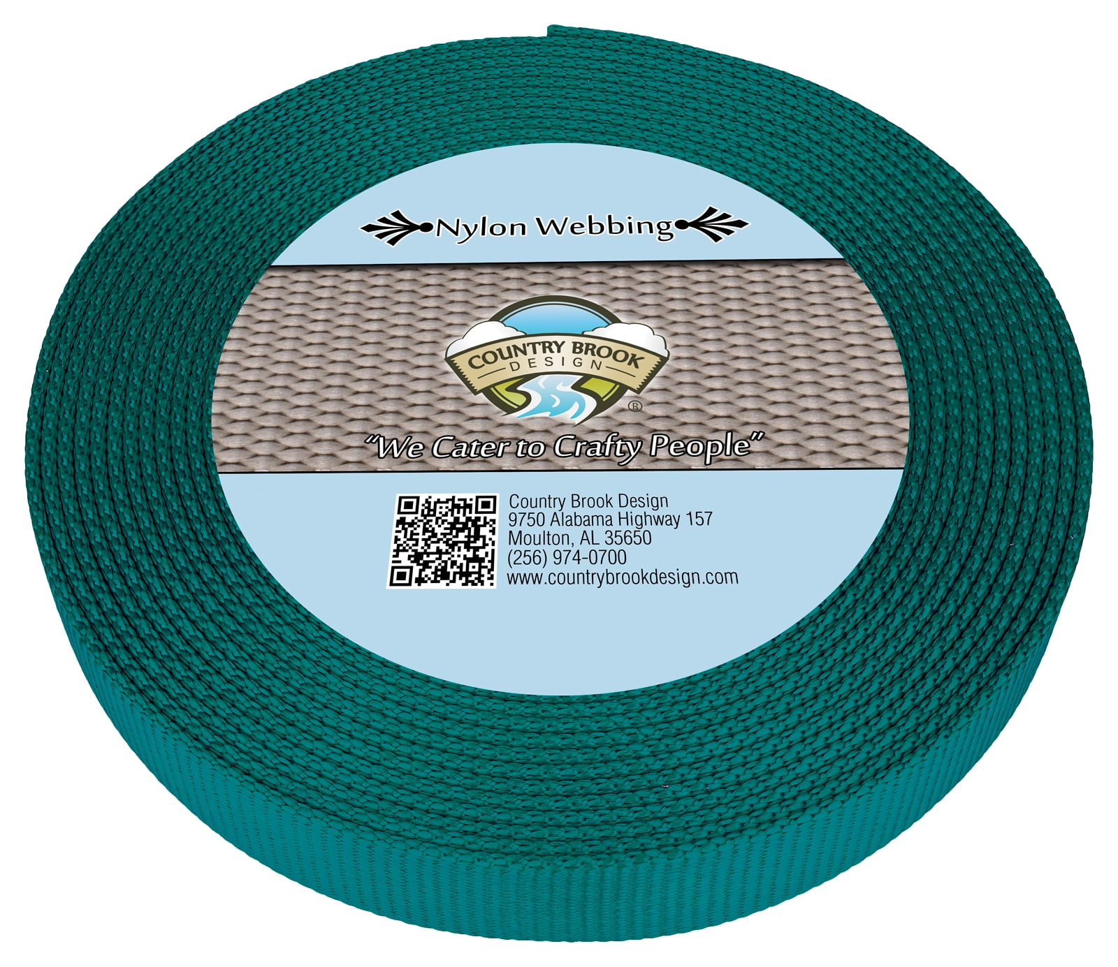 Country Brook Design® 1 inch Teal Super Heavy Nylon Webbing, 20 Yards ...