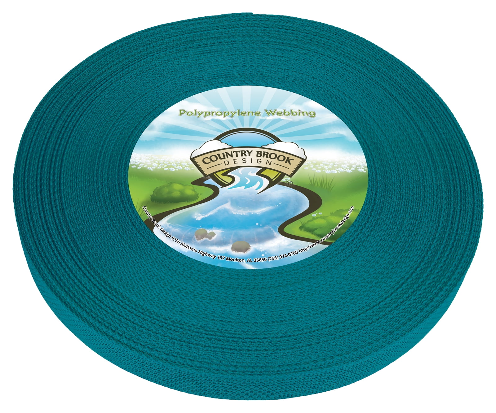 Country Brook Design® 1 inch Turquoise Polypro Lightweight Webbing, 50 ...