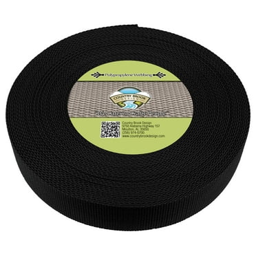 BLACK 1 INCH POLYPROPYLENE WEBBING - Walmart.com