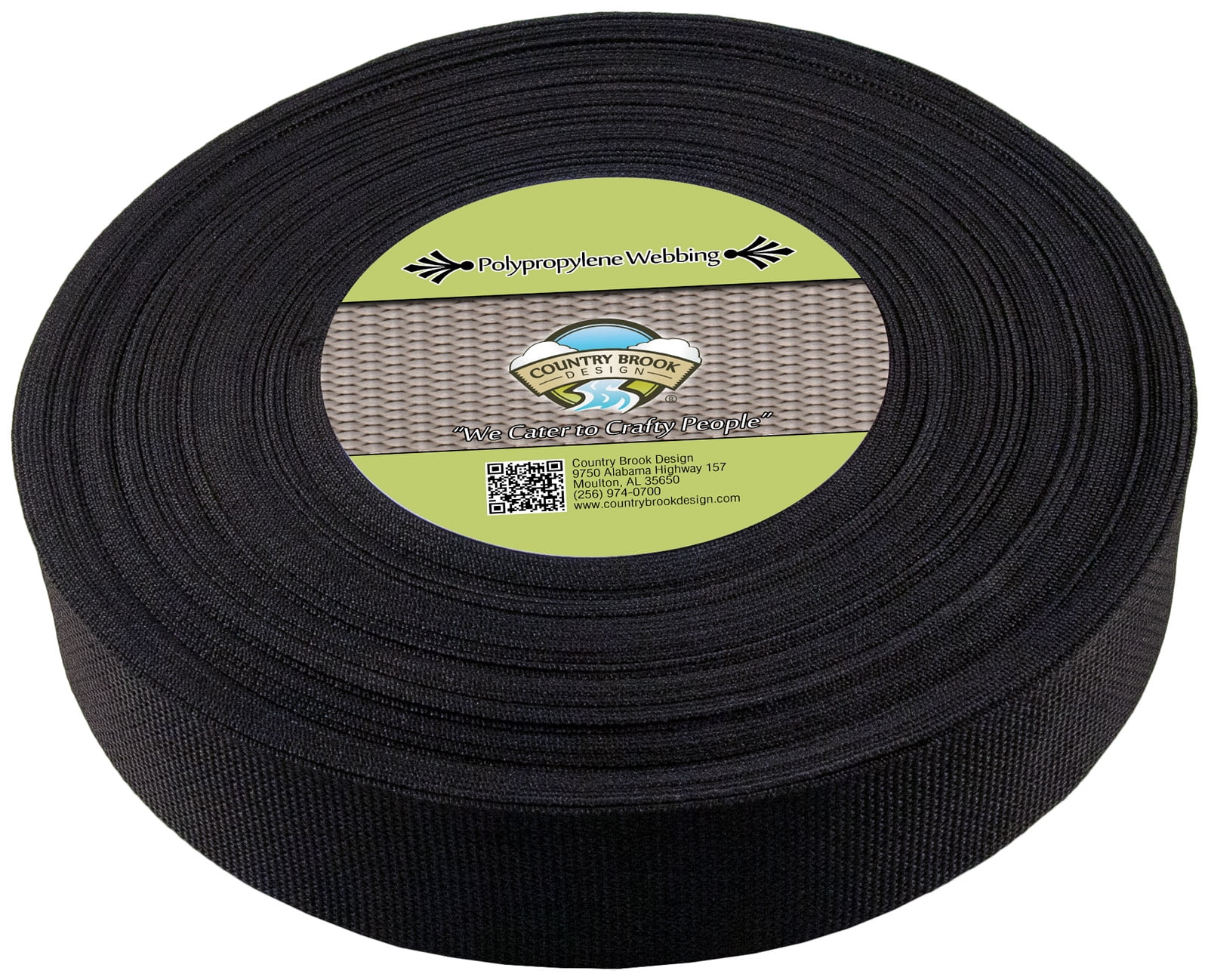 Country Brook Design® 2 inch Black Heavy Polypro Webbing, 10 Yards ...