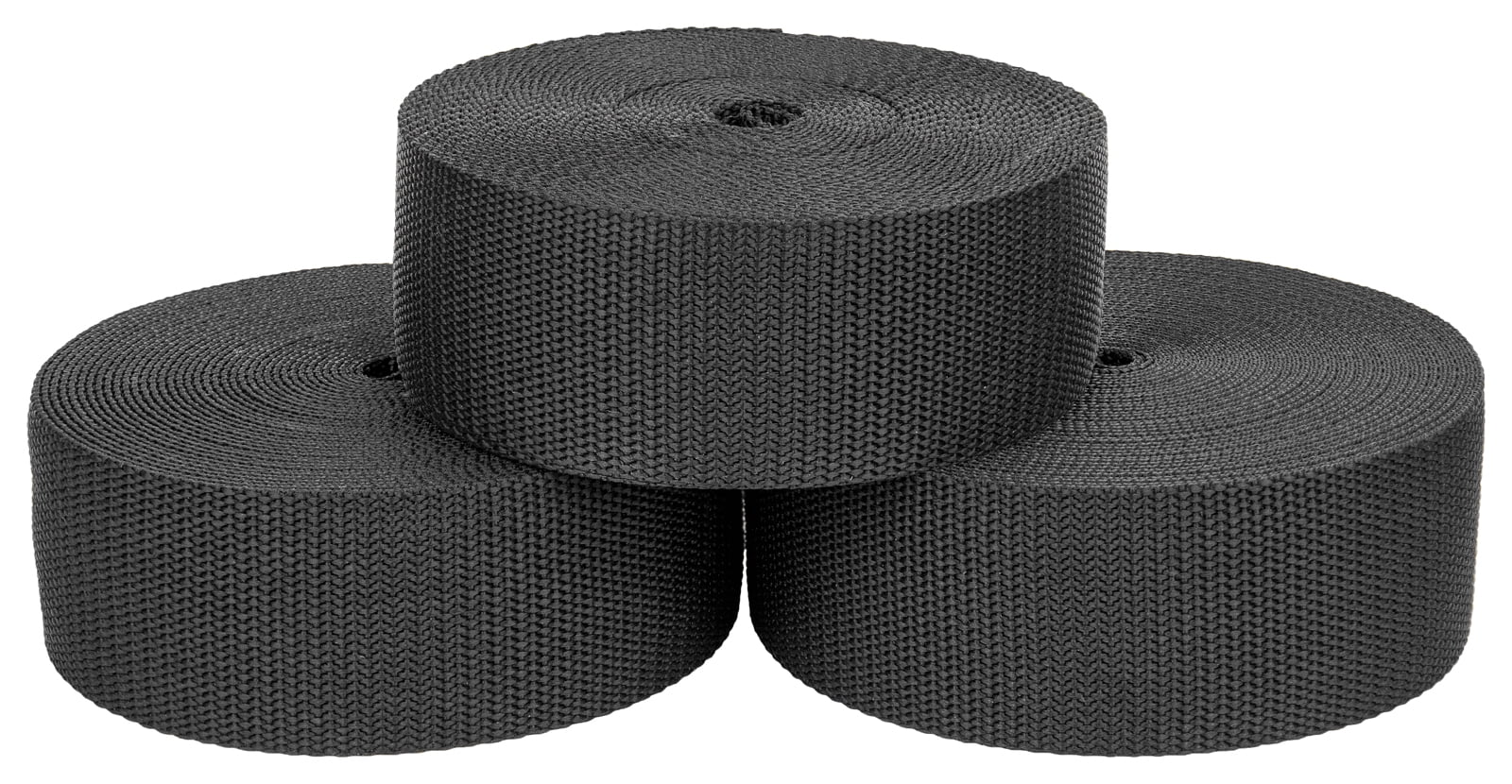 Country Brook Design® 2 inch Black Heavy Polypro Webbing, 3 Rolls of 10 ...