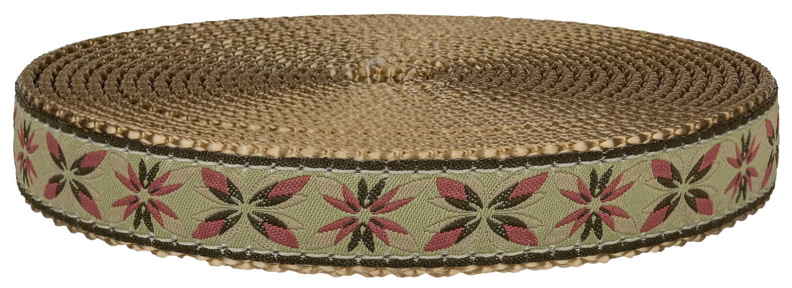 Country Brook Design® 3/4 inch Antique Flowers Ribbon on Copper Gold ...