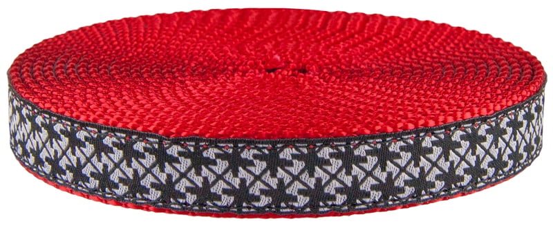 Country Brook Design® 3/4 inch Black and White Pinwheels Ribbon on Red ...