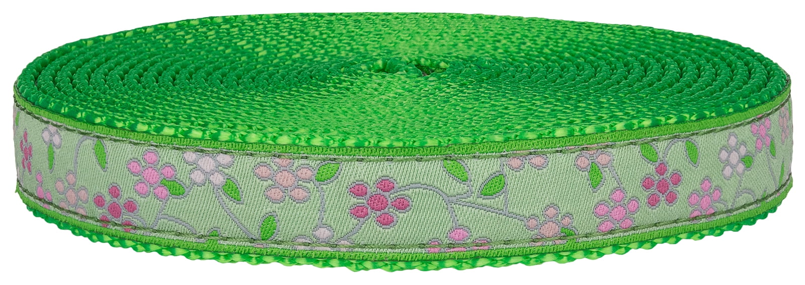 Country Brook Design® 3/4 inch Fresh Spring Floral Ribbon on Hot Lime ...