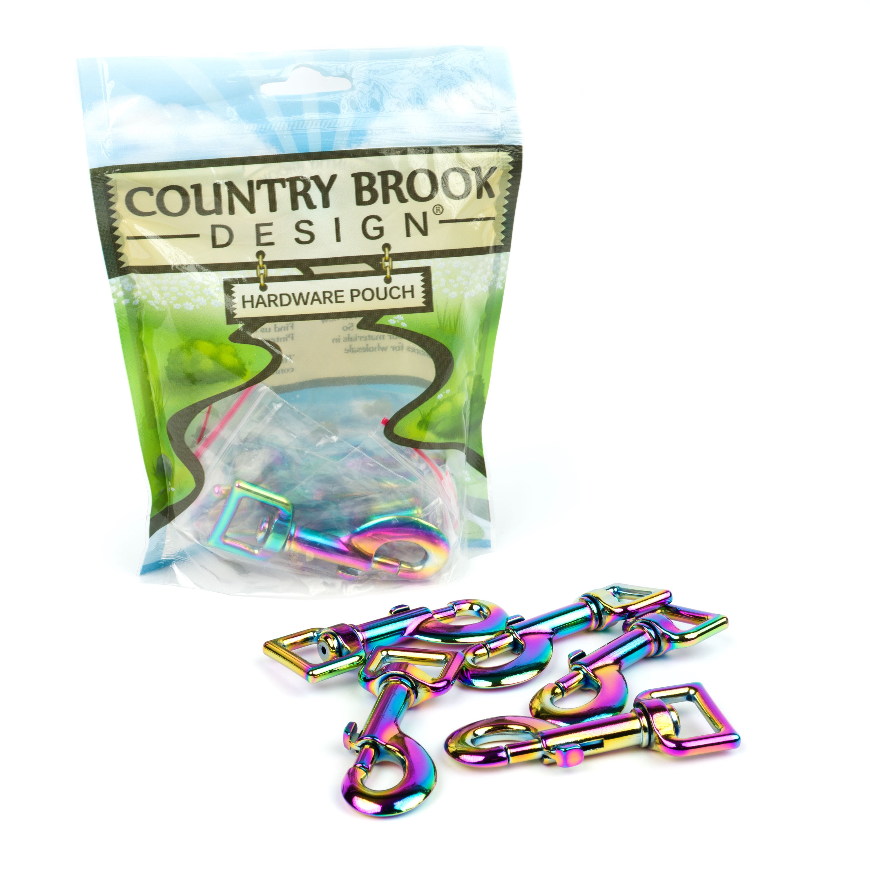 Country Brook Design® 3/4 inch Iridescent Rainbow Swivel Snap Hooks, 5 ...