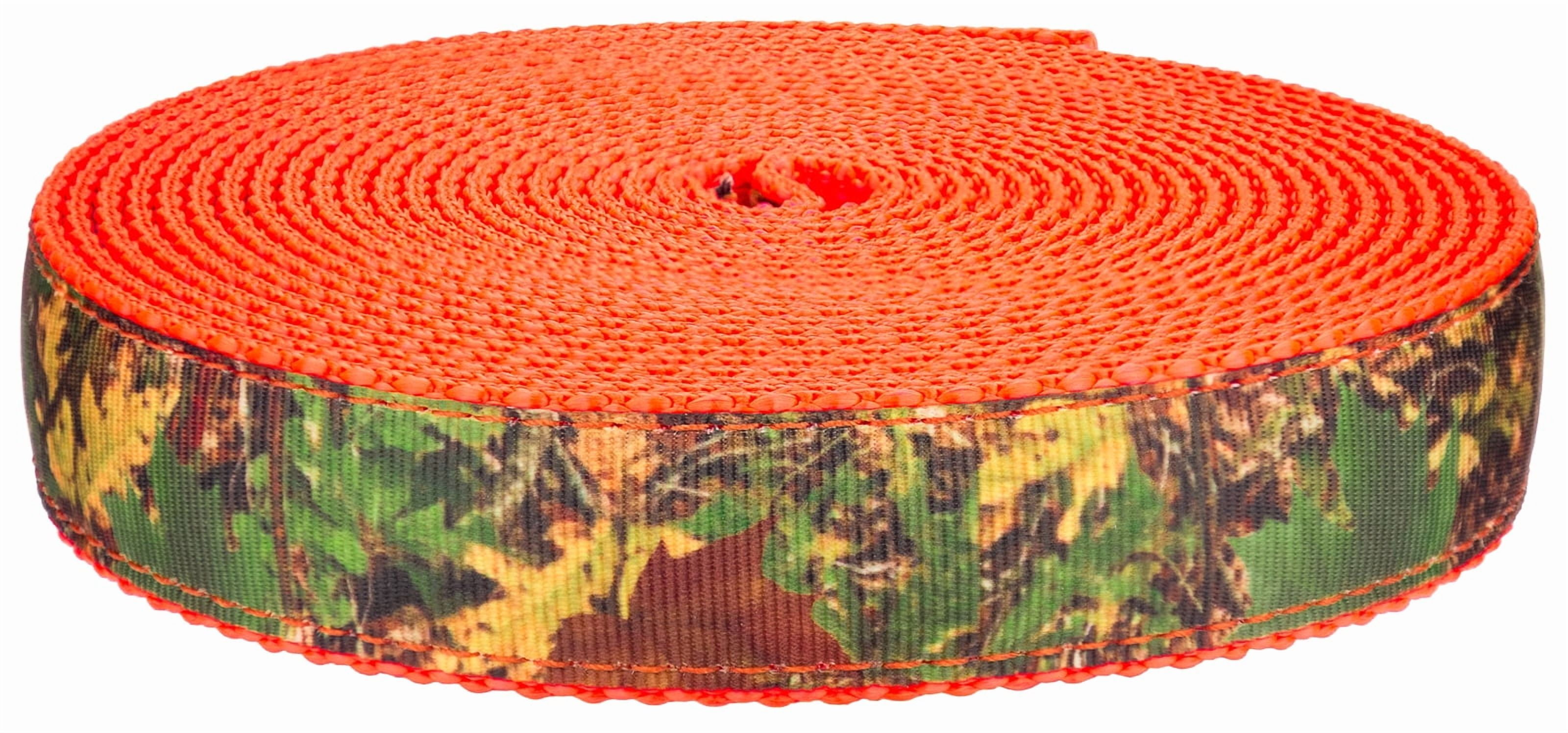 Country Brook Design®3/4 inch Southern Forest Camo on Neon Orange Nylon ...