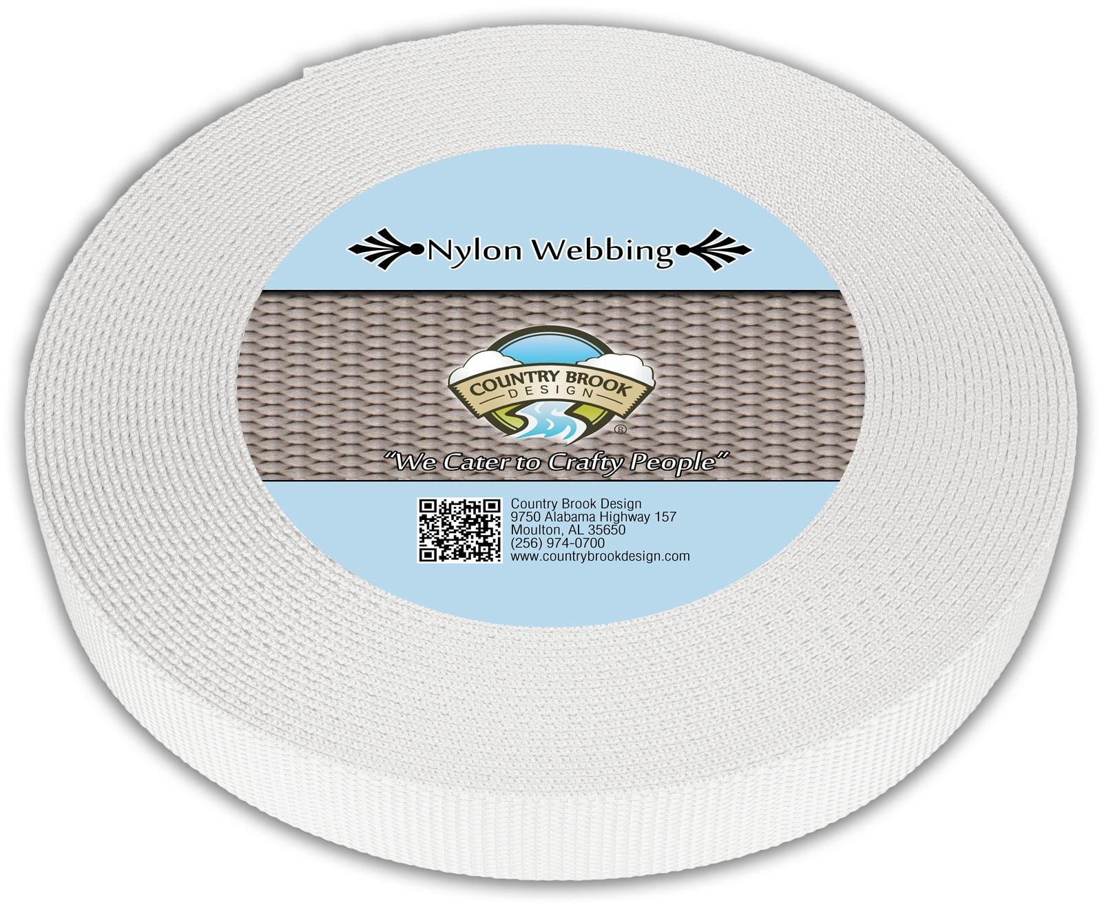 Country Brook Design® 3/4 inch White Heavy Duty Nylon Webbing, 50 Yards ...